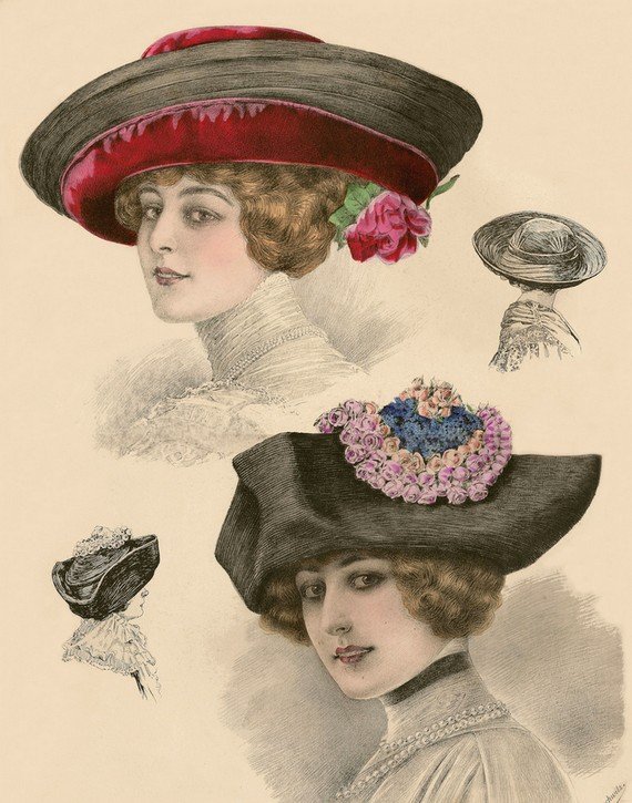 European Millinery styles, origins and their social meaning - Blue17
