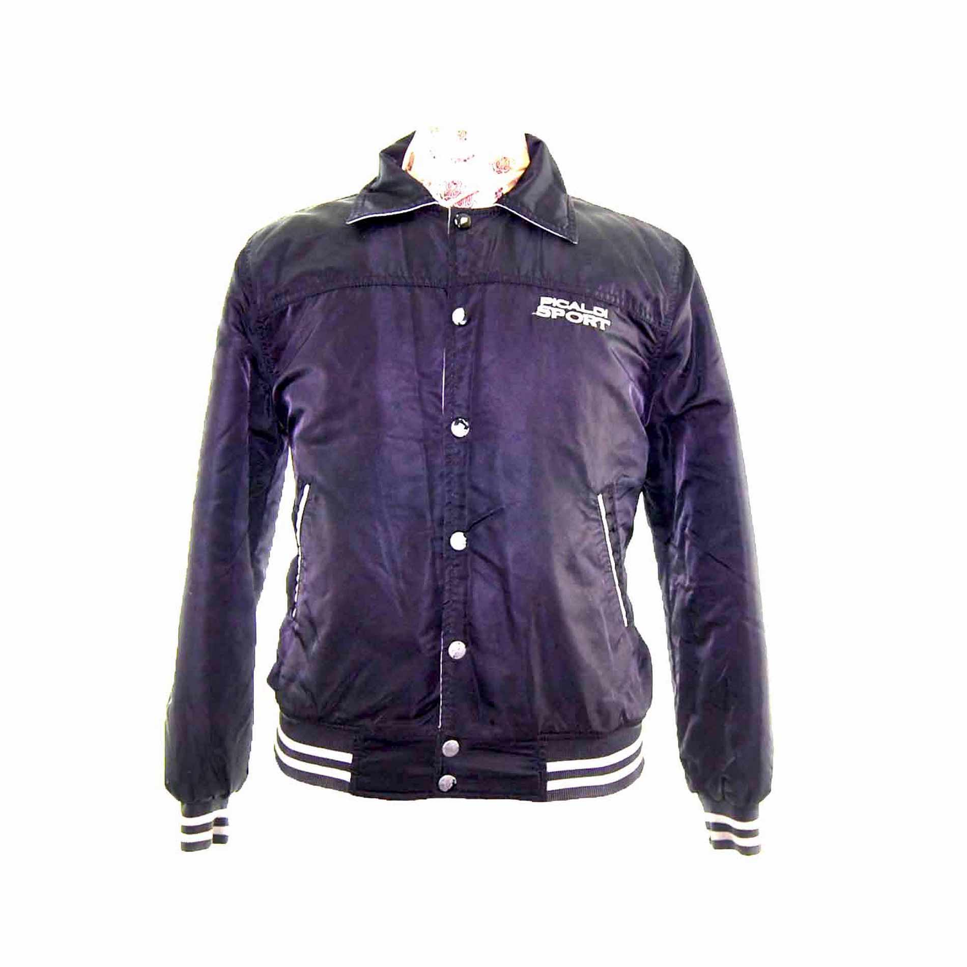 Teen Black Sport Bomber Jacket - Blue 17 Vintage Clothing