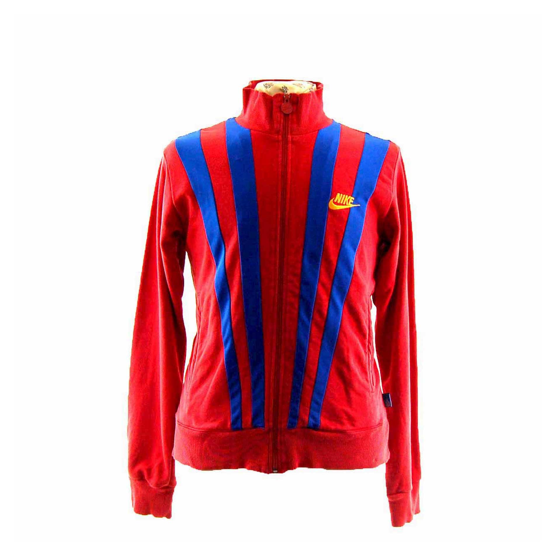 90s Red Nike Track Top - Diagonal blue stripes - Blue 17 Vintage Clothing