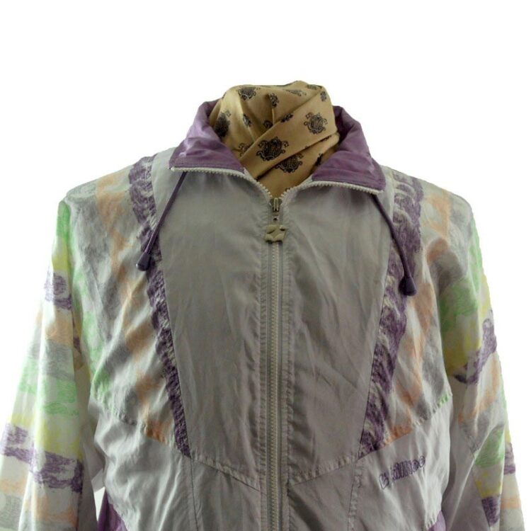 Abstract Shell Suit Jacket - UK M - Blue 17 Vintage Clothing