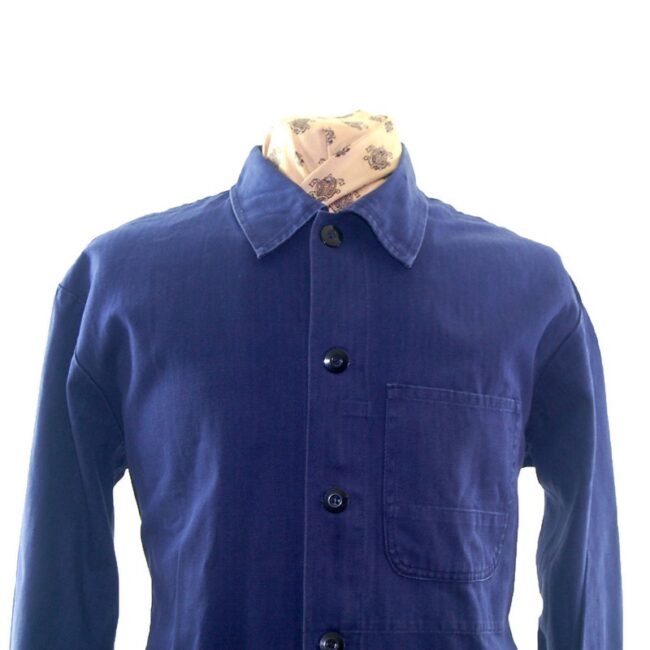 Navy Blue Work Jacket - UK L - Blue 17 Vintage Clothing