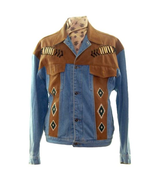 Rivergold Blue Denim Southwest Jacket - UK L - Blue 17 Vintage Clothing
