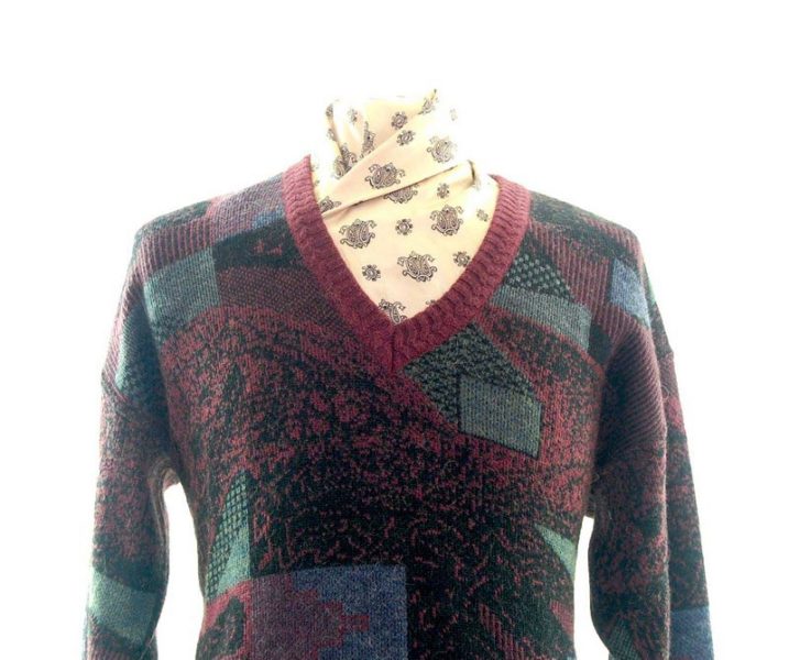 80s Grunge Jumper - Blue 17 Vintage Clothing