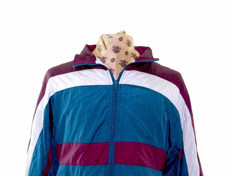 80s Dark Green Shell Suit Two Piece - Blue 17 Vintage Clothing