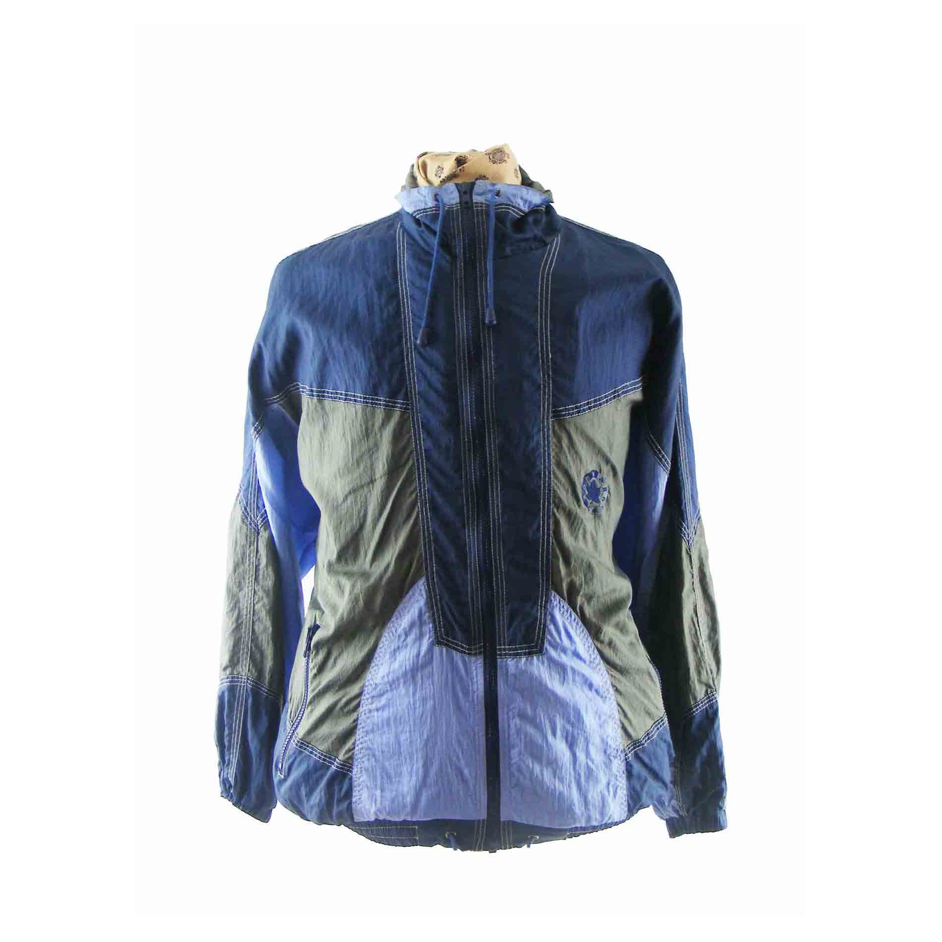 80s Mens Dark Blue shell suit top - M - Blue 17 Vintage Clothing