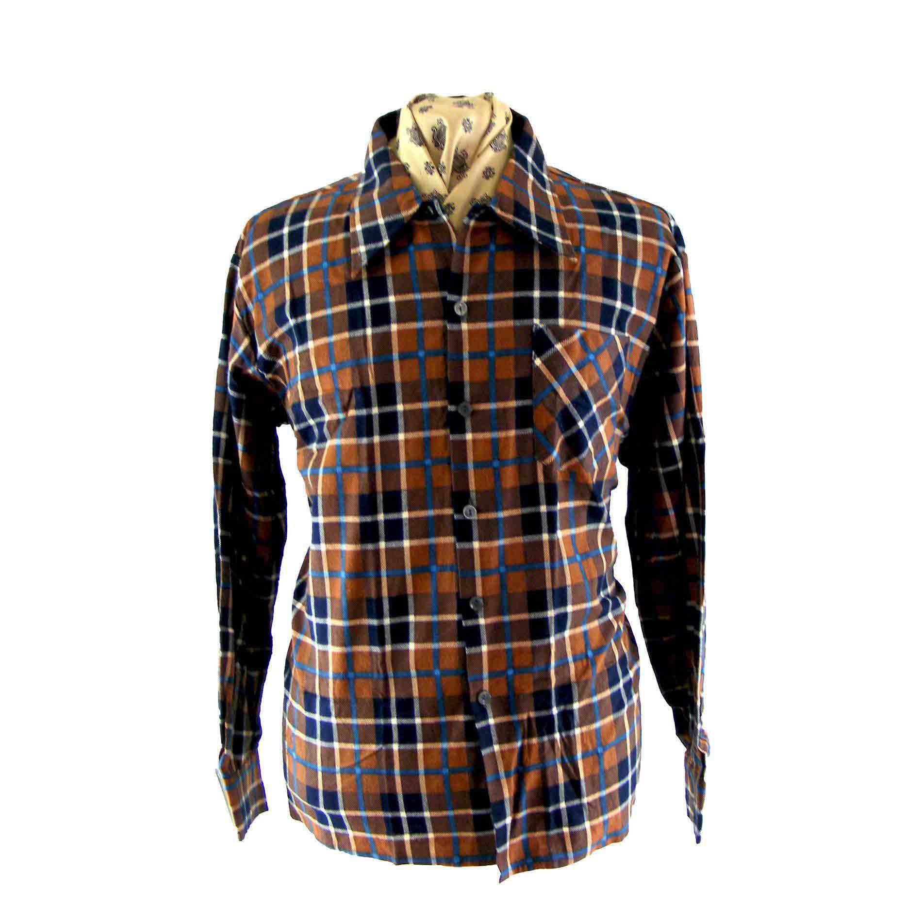 90s Plaid Shirt - Blue 17 Vintage Clothing