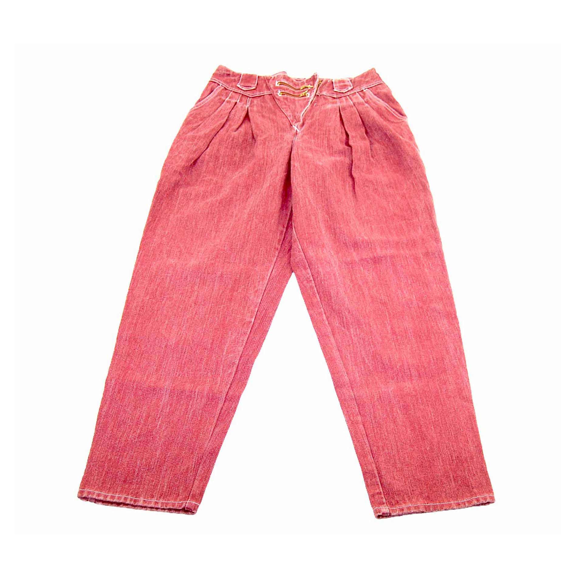 90s Red High Waisted Denim Jeans - Blue 17 Vintage Clothing