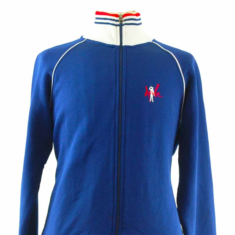 70s Vintage Track Jacket - UK L - Blue 17 Vintage Clothing