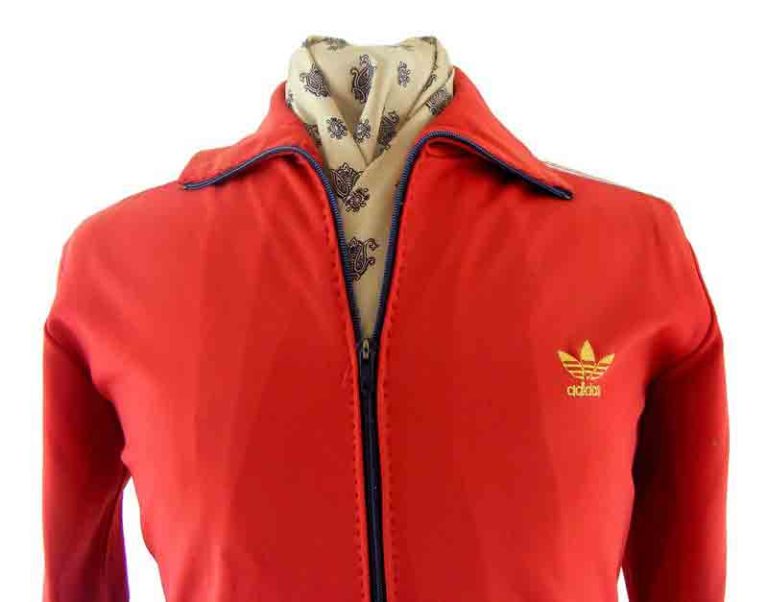 70s Adidas Track Top - Blue 17 Vintage Clothing