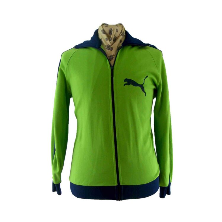 70s Puma Track Top - Blue 17 Vintage Clothing