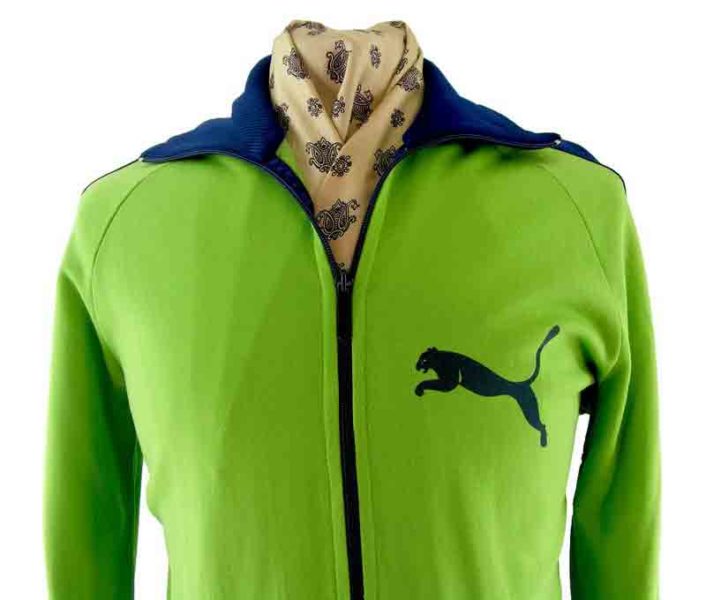 70s Puma Track Top - Blue 17 Vintage Clothing