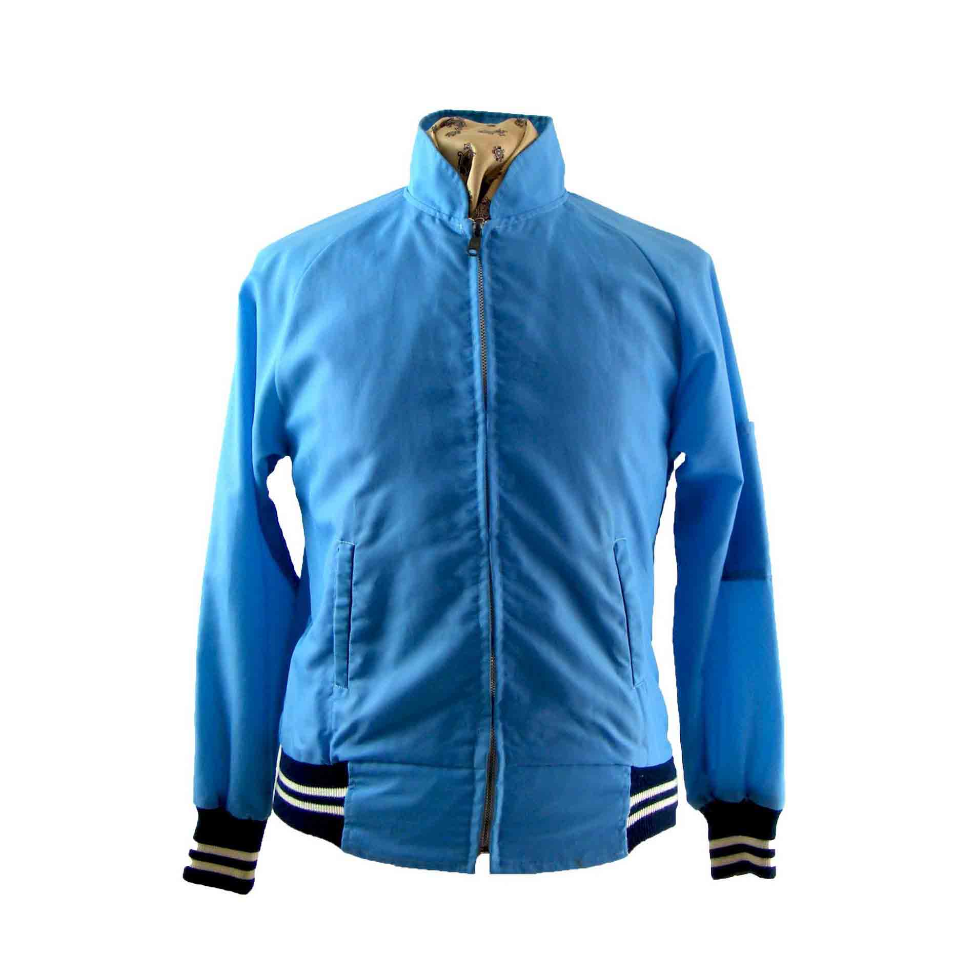 80s blue racing jacket - Blue 17 Vintage Clothing