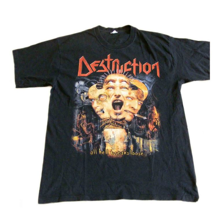 Destruction T shirt - XL - Blue 17 Vintage Clothing
