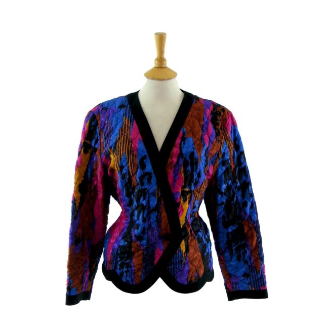 Multi colour 80s jacket - Blue 17 Vintage Clothing