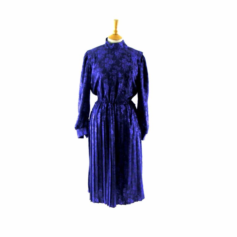 Purple 80s vintage dress - Blue 17 Vintage Clothing