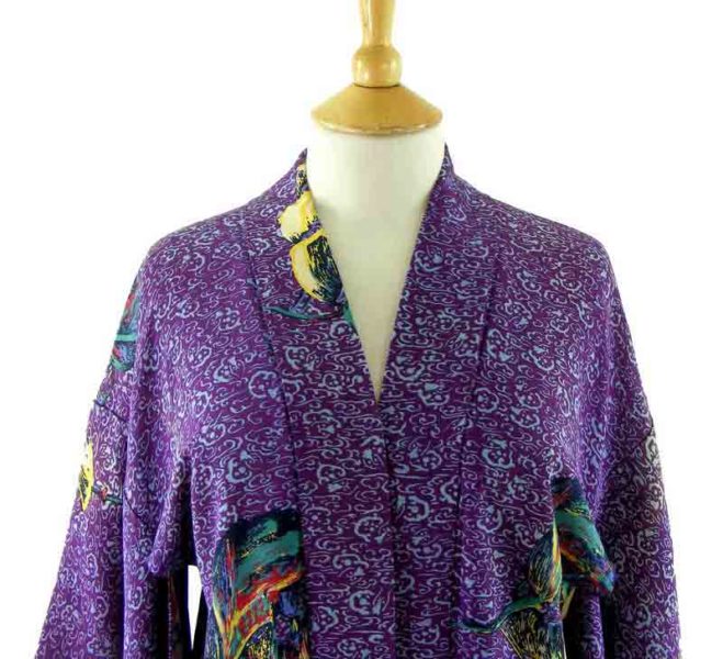 Vintage Purple Haori - Blue 17 Vintage Clothing