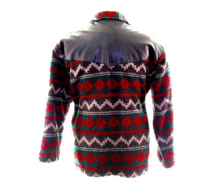 Aztec Design Jacket - UK M - Blue 17 Vintage Clothing