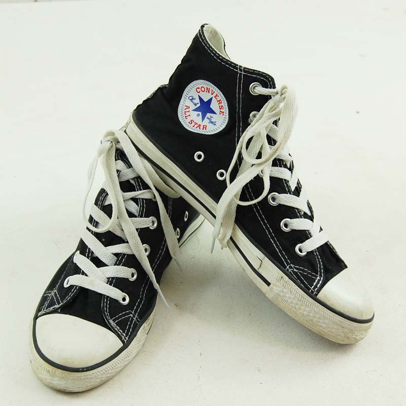 Black Converse Basketball Shoes 90s - Mens 6 - Blue 17 Vintage Clothing