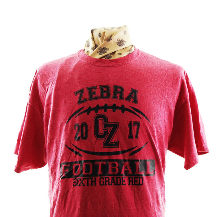 School Football T Shirt - UK XL - Blue 17 Vintage Clothing