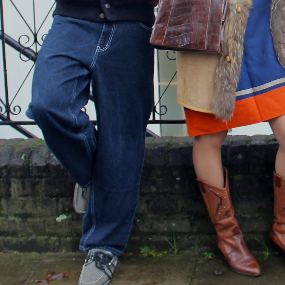 Men’s vintage trousers - 70s to 2000s Trousers - Blue 17 Vintage Clothing