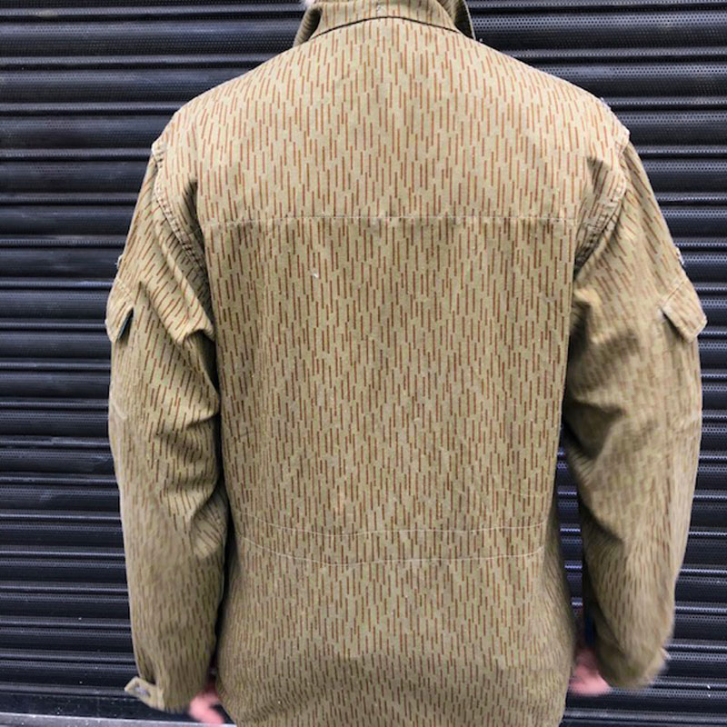 German Rain Pattern Jacket - UK L - Blue 17 Vintage Clothing