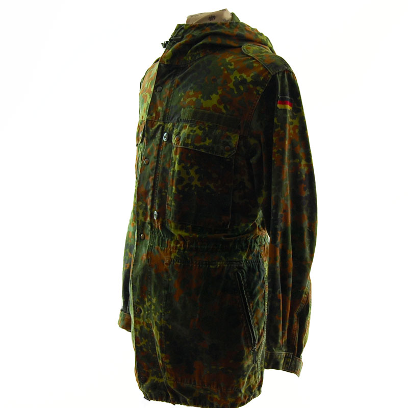 German Flecktarn Camo Jacket: 1991 - UK XL - Blue 17 Vintage Clothing
