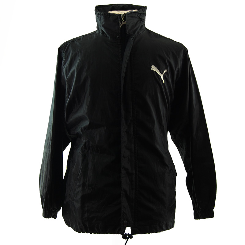 Puma Black Block-Colour Windbreaker - UK S - Blue 17 Vintage Clothing