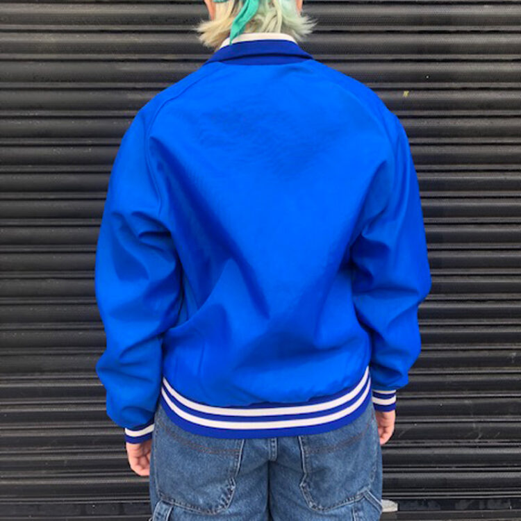MM inc Baseball Jacket - UK 12 - Blue 17 Vintage Clothing