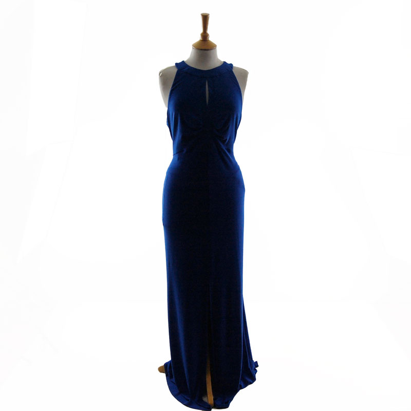 Ossie Clark Evening Dress - UK 12 - Blue 17 Vintage Clothing