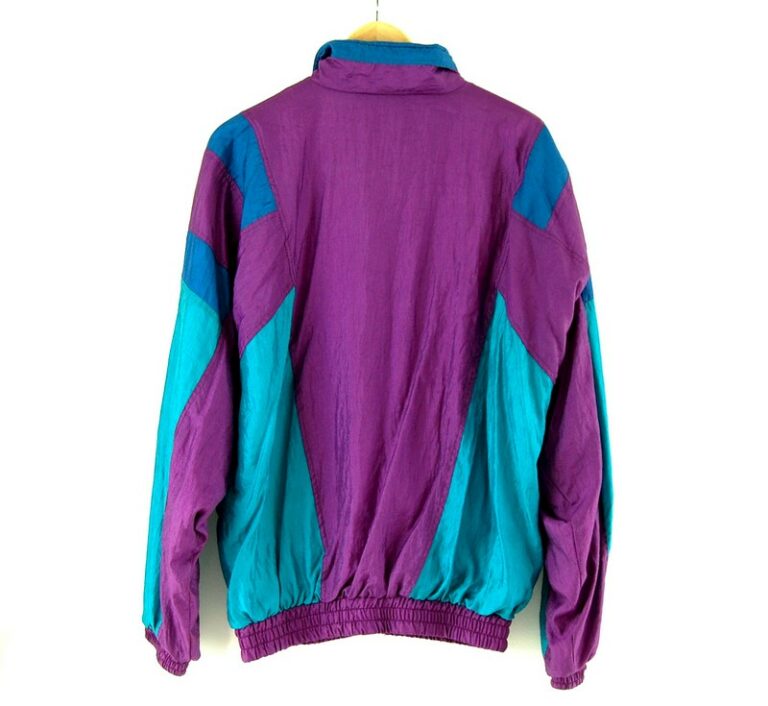 Purple And Turquoise Shell Suit- UK L - Blue 17 Vintage Clothing