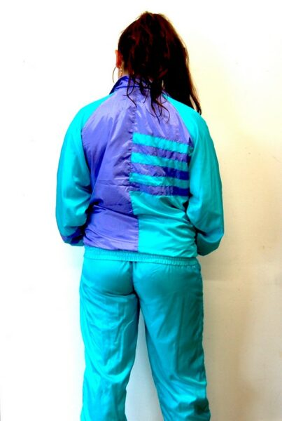 90s Sports Shell Suit- UK 10- Blue 17 Vintage Clothing