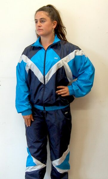 Etirel Blue Shell Suit- UK 10- Blue 17 Vintage Clothing