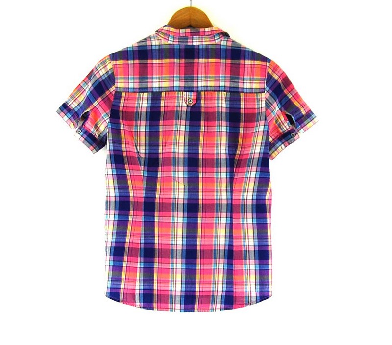 Short Sleeve Check Shirt - Blue 17 Vintage Clothing