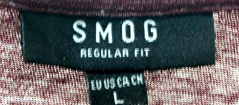 White Smog T Shirt. - UK Size L - Blue 17 Vintage Clothing