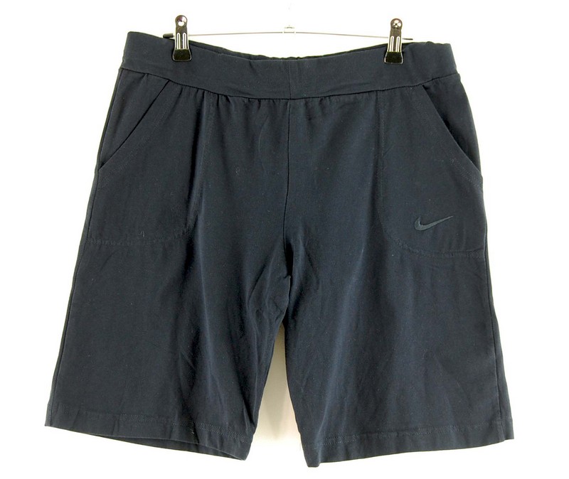Black Nike Cotton Shorts - UK XL - Blue 17 Vintage Clothing
