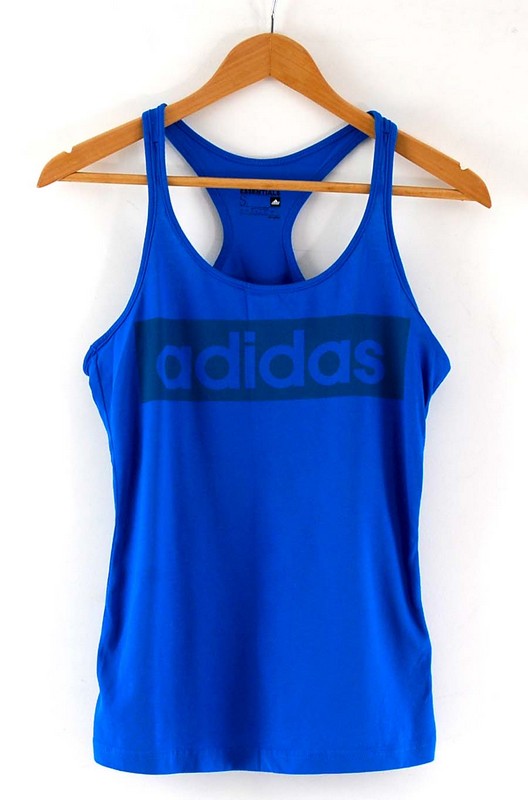 Mens Adidas Blue Vest - UK S - Blue 17 Vintage Clothing