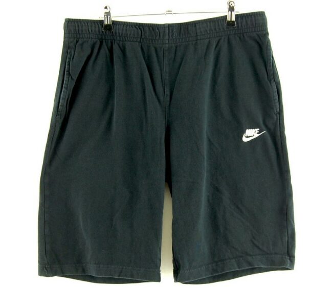 Nike Black Cotton Shorts - UK L - Blue 17 Vintage Clothing