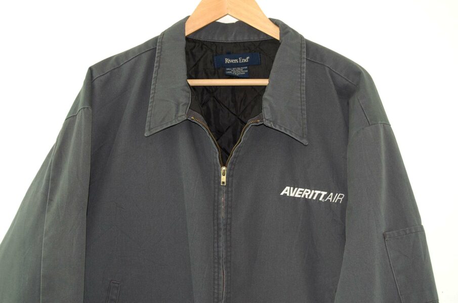 Grey American Work Jacket - UK XL - Blue 17 Vintage Clothing
