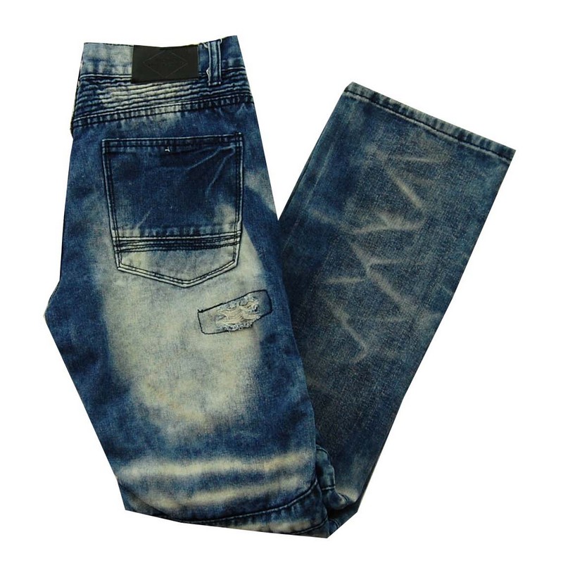 Blue Acid Wash Distressed Jeans - W28 L28 - Blue 17 Vintage Clothing