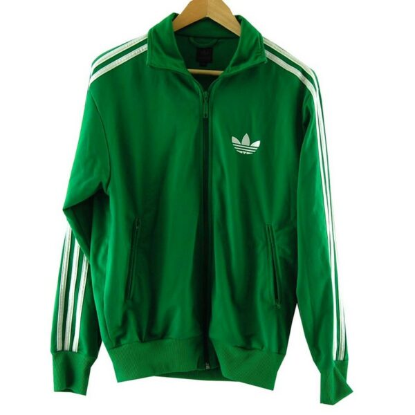 Mens Green Adidas Tracksuit Jacket - UK M - Blue 17 Vintage Clothing