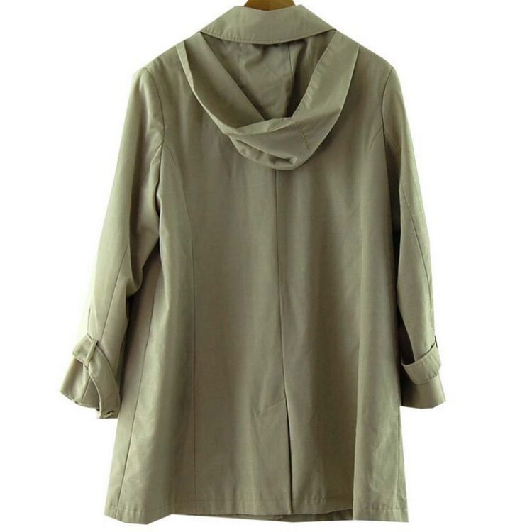 Cream Square Check Coat - 14 - Blue 17 Vintage Clothing