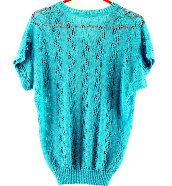 Blue Vintage 80s Top - Blue 17 Vintage Clothing