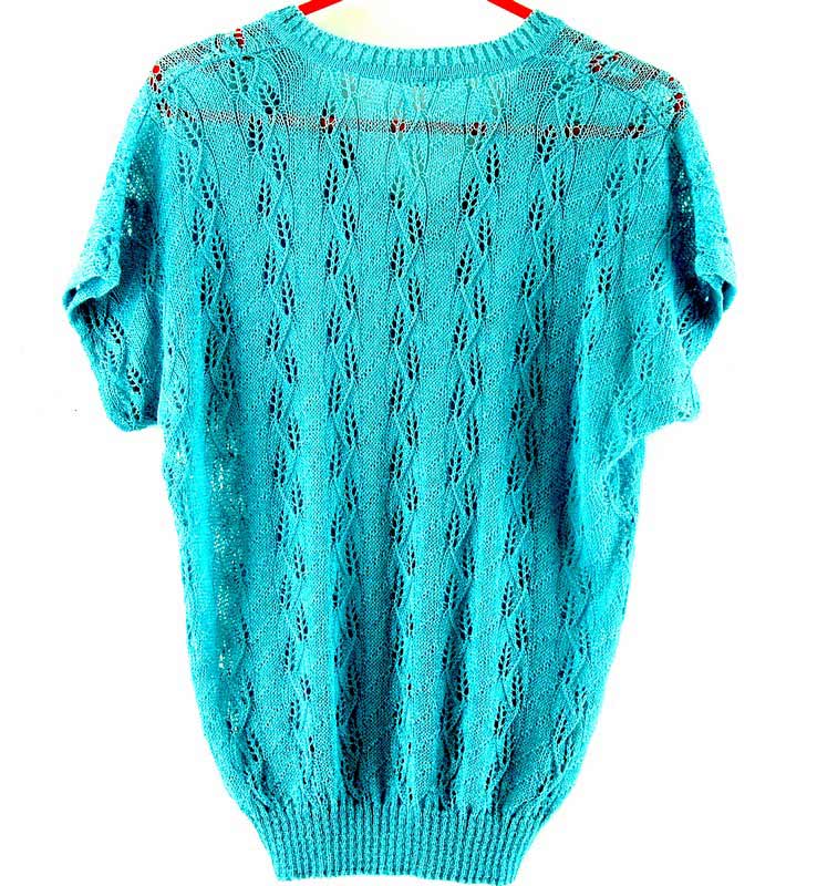 Blue Vintage 80s Top Blue 17 Vintage Clothing